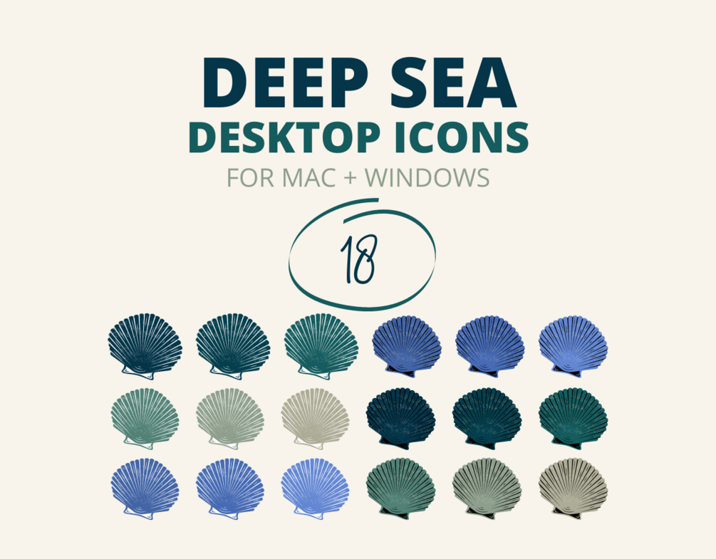 Deep Sea l 18 Deep Sea Desktop Icons Set l Folder Icons for Mac ...