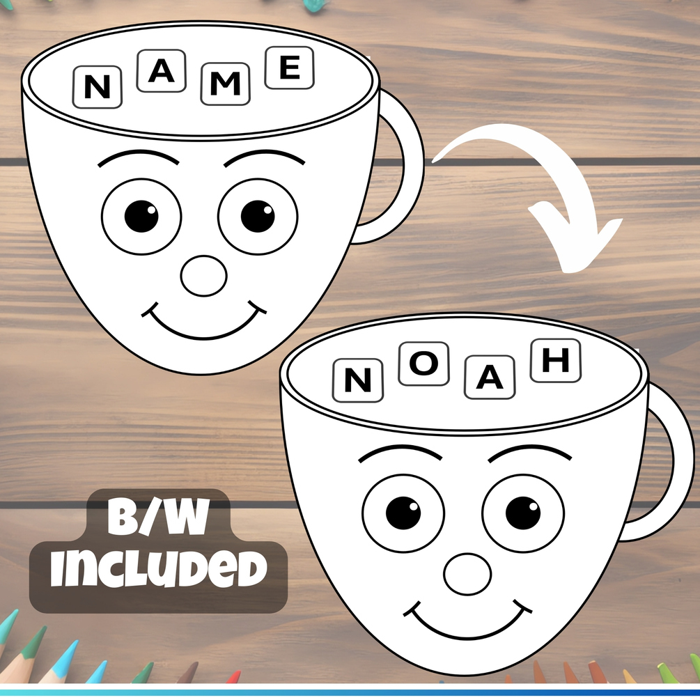 Hot Chocolate & Cocoa Crafts | Editable Winter Name Tags | January ...
