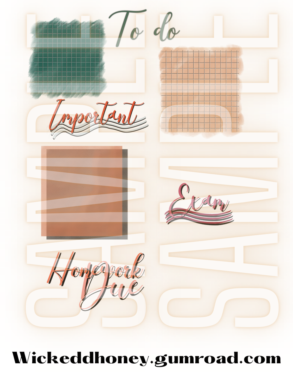 Free DIGITAL stickers for students planning