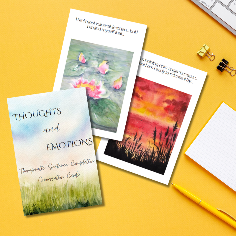 Therapeutic Sentence Completion Conversation Cards – 30 Printable Cards ...