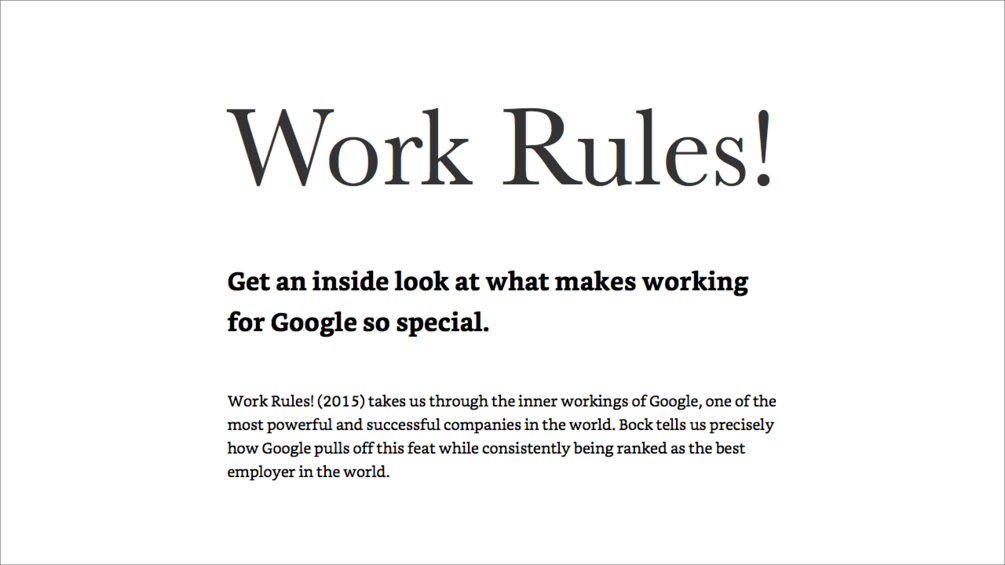 Work Rules PDF Summary