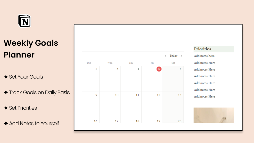 Weekly Goals Planner