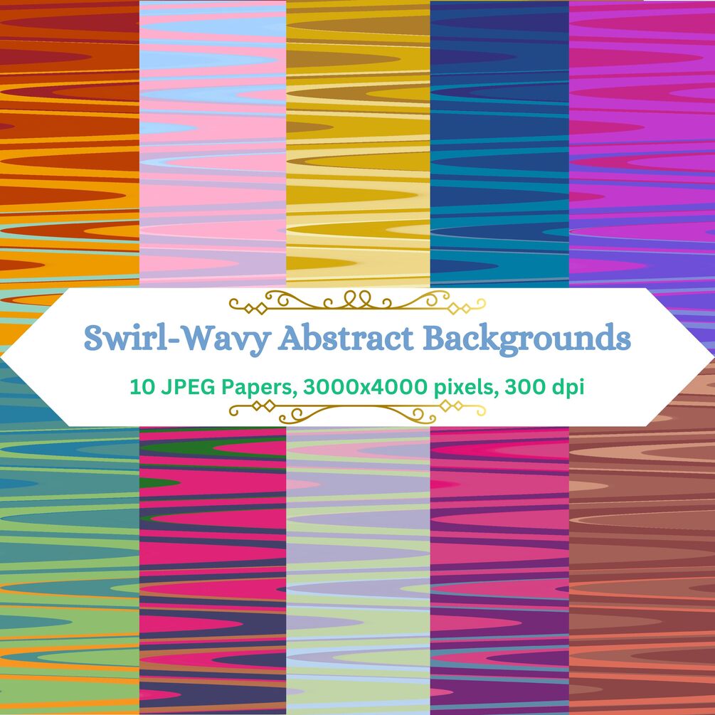 Dreamy Swirls: 10 High-Res Abstract Designs