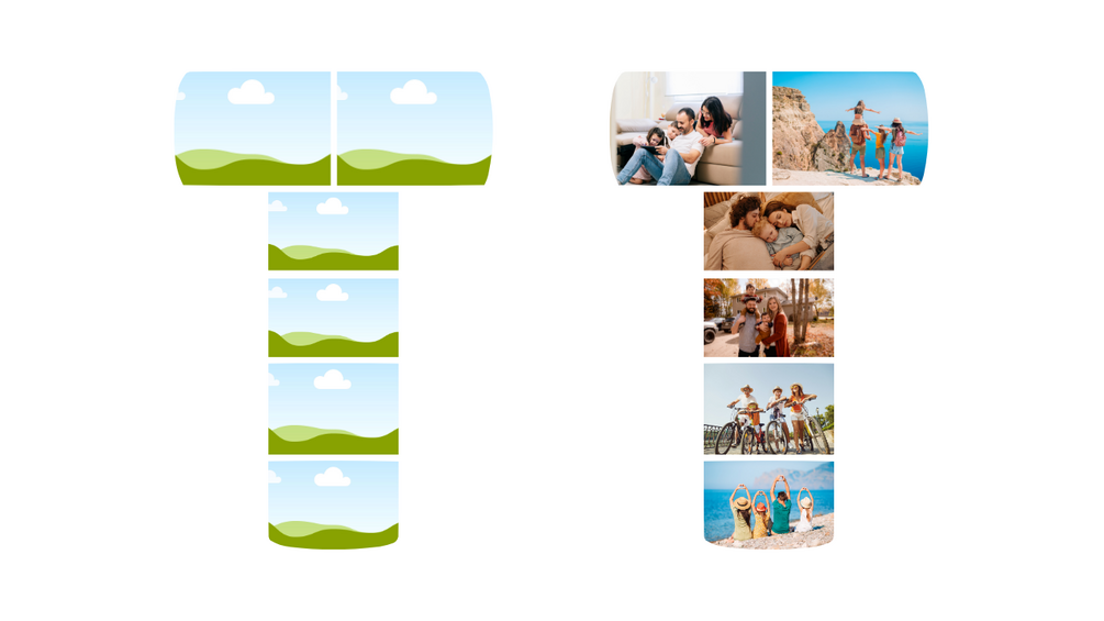 Alphabet T Photo Collage Template Alphabet Card Editable Canva Design ...