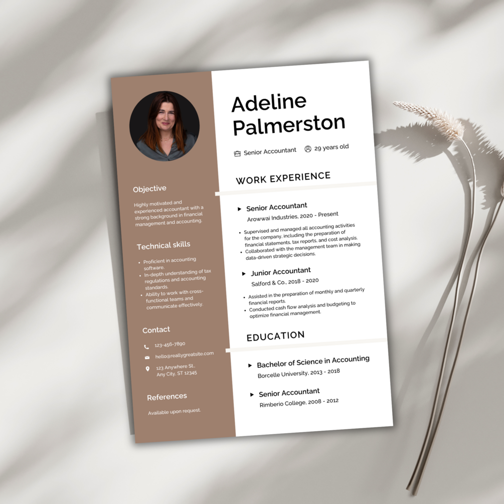 White and Brown Minimalist Corporate Resume – Modern, Editable & ATS-Friendly CVs for Job ...