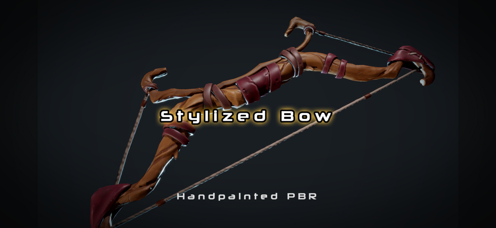 Stylized Bow PBR 3D Asset