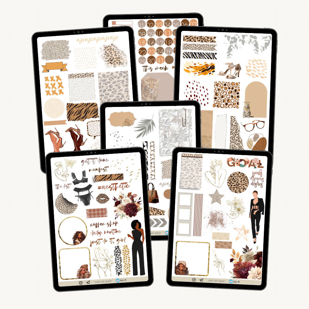 Elements stickers, GoodNotes & PNG