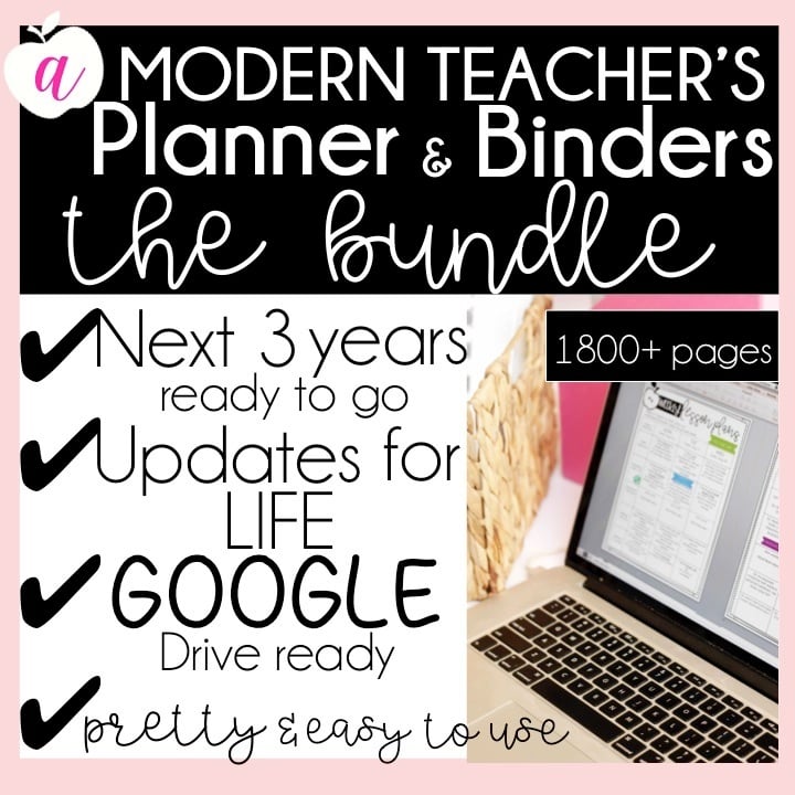 Teacher Planner and Binder Bundle Google Drive Ready