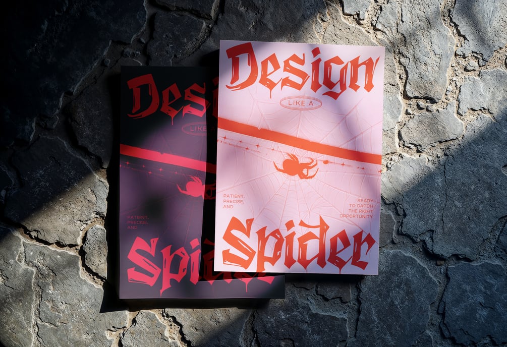 Design Like a Spider | Printable Poster (A4 Size)