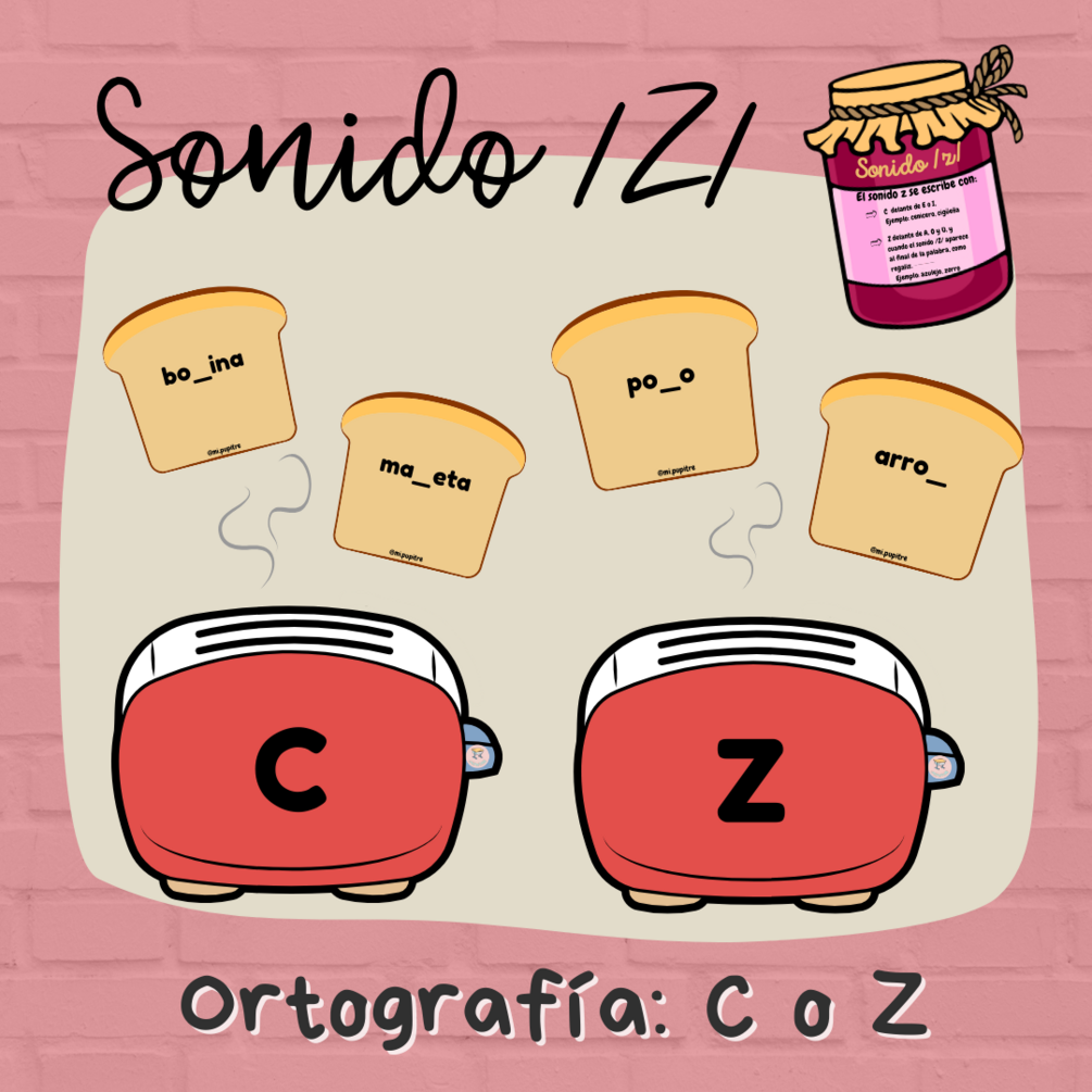 Tostadas - palabras con C/Z (sonido /Z/)