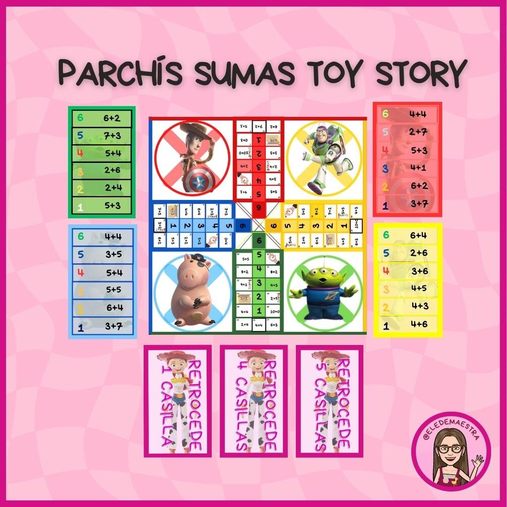 PARCHÍS SUMAS 1 al 10 TOY STORY