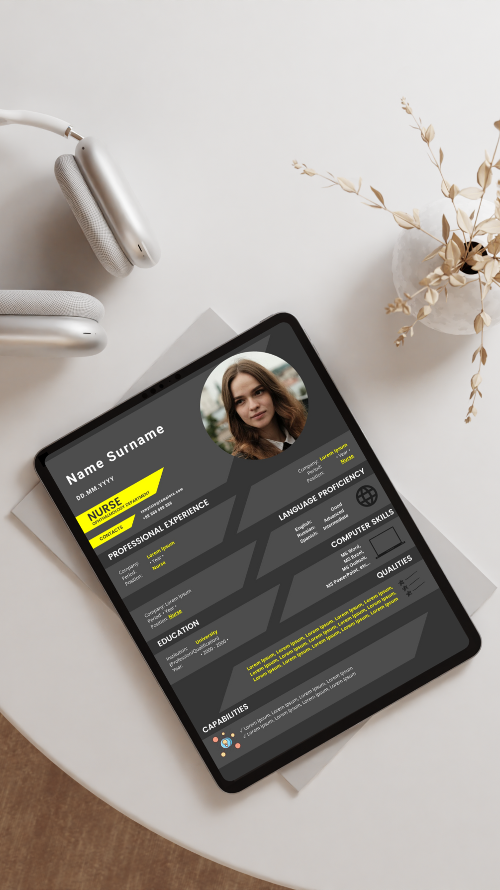 Canva CV Template | Editable Resume Template | Modern Professional ...