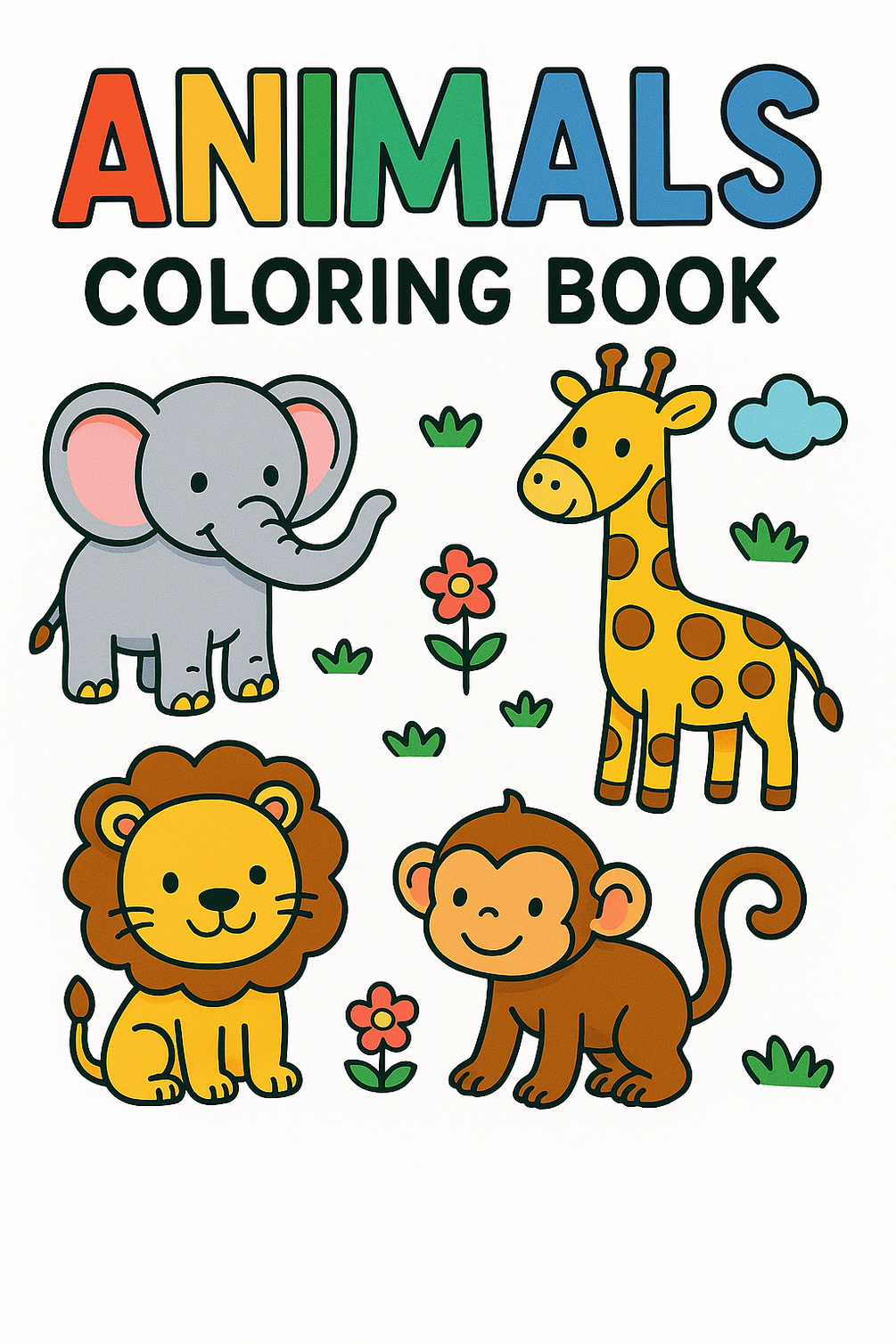 Animals Coloring Book for Kids – Printable Fun & Educational Pages