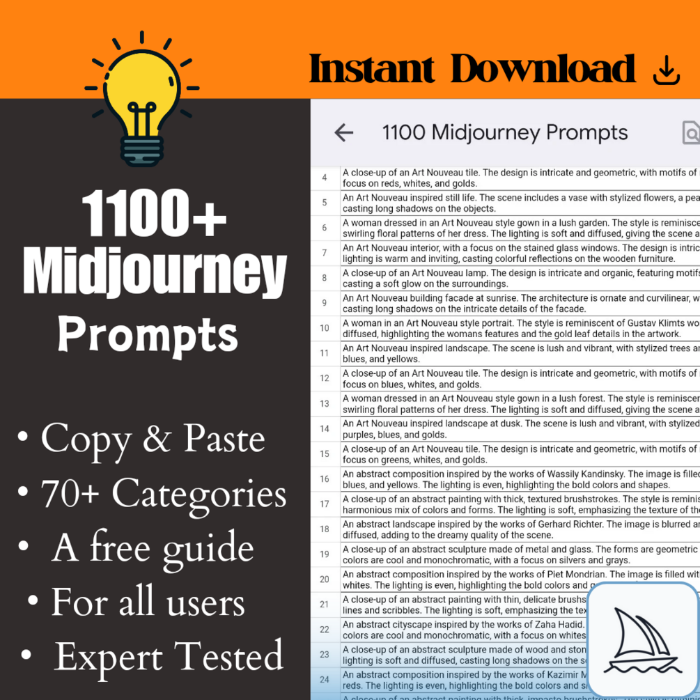 Midjourney Prompts 1100+
