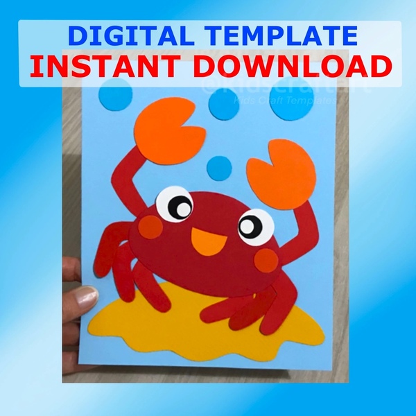 BUNDLE 2D Shape Ocean Under the Sea Animals Craft Summer Crafts ...