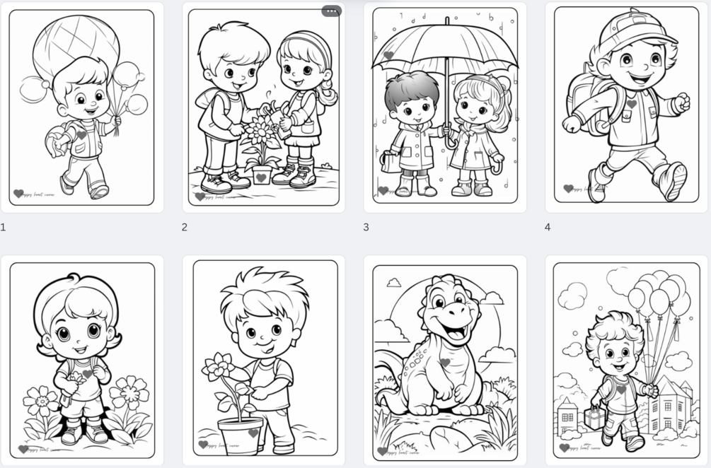 Mixed Colouring Pages 1 50pcs Printable PDF US Letter