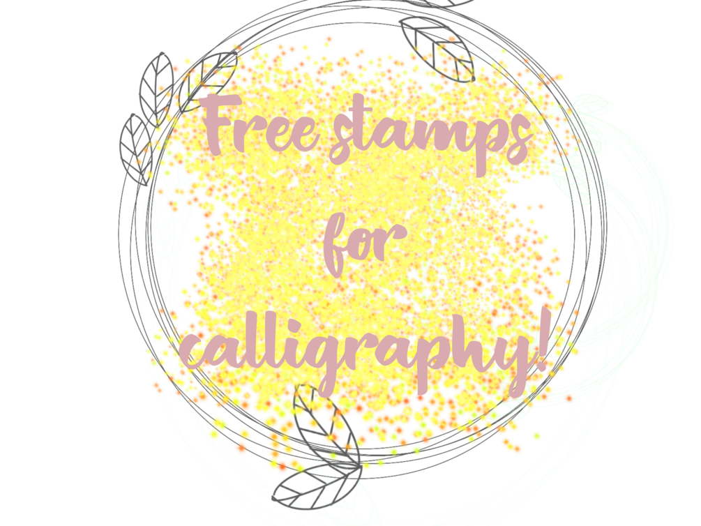 Calligraphy laurel stamps