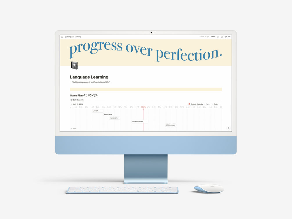 Ultimate Language Learner | notion template