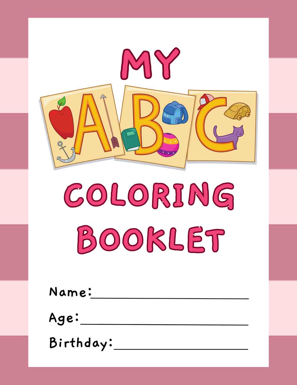 Kids Alphabet Coloring Book / Digital Download / Preschool Activity ...