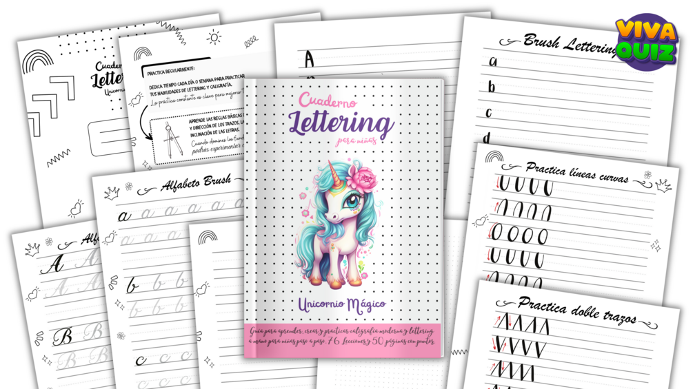 Aprende Lettering con Lecciones paso a paso + Páginas de puntos y rayas ...