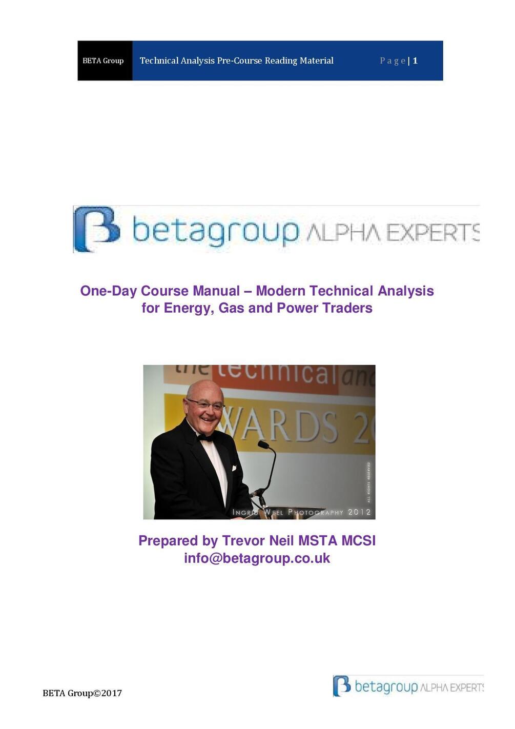 Trevor Neil's Technical Analysis Manual for Energy, Gas and Power