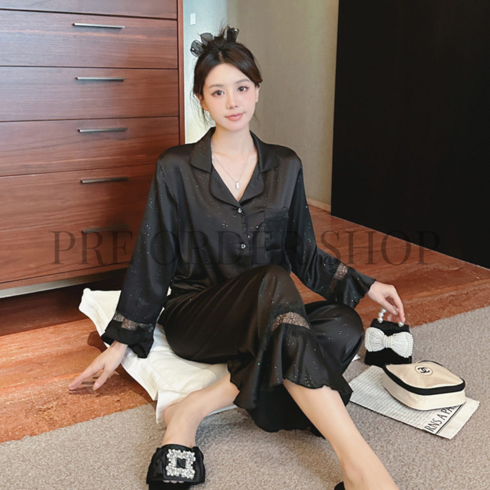 Long Sleeve Sparkle Butterfly Pajama Set