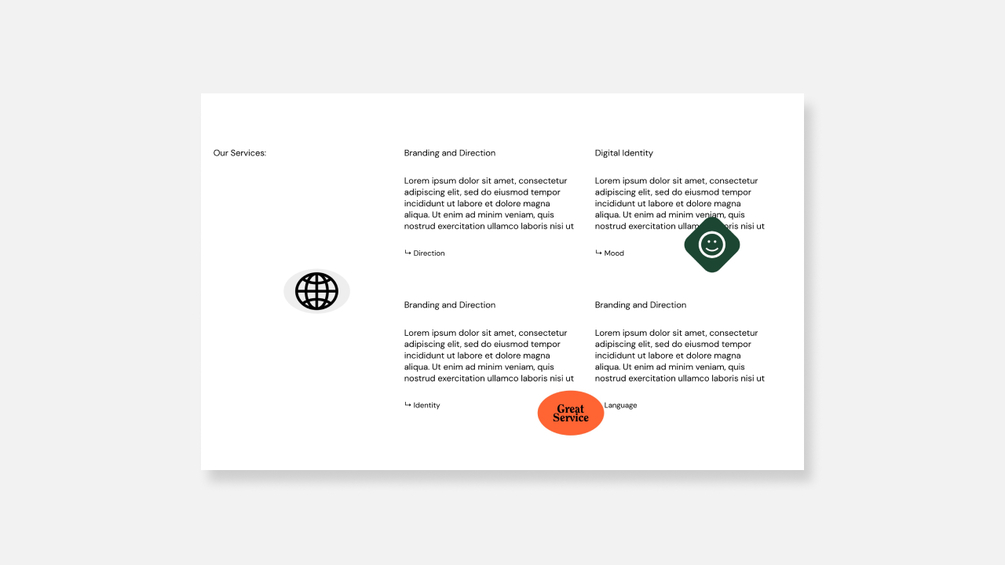 Draggable Stickers HTML Landing Page