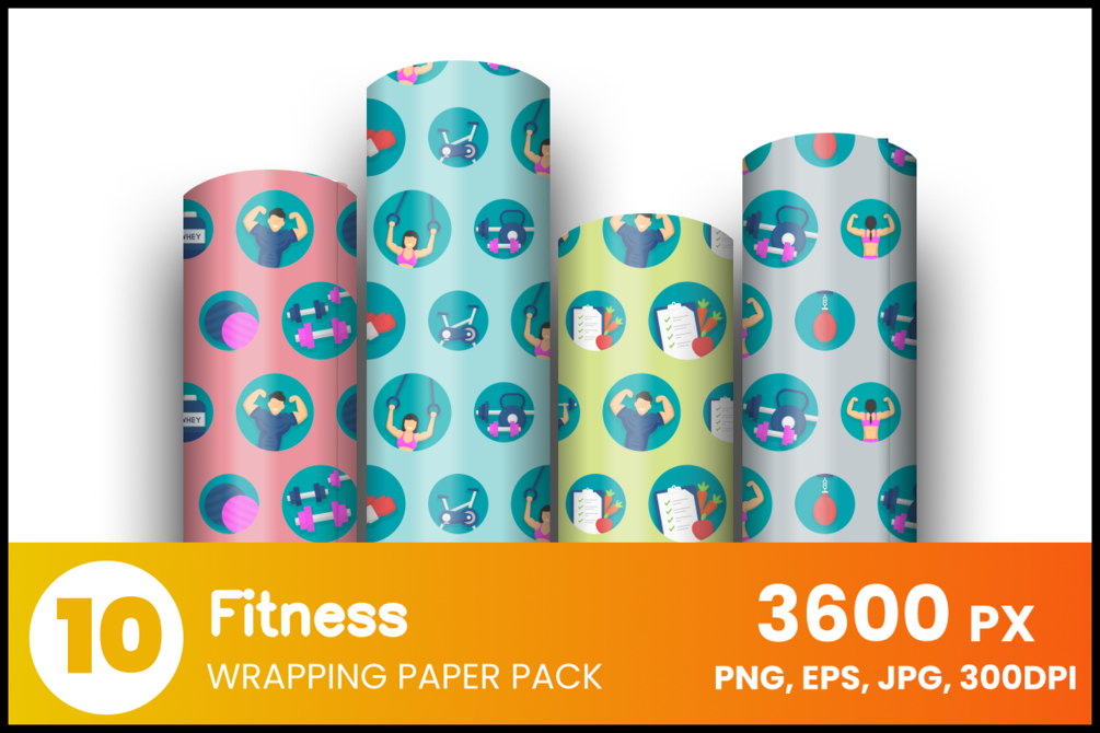 Fitness 10 Wrapping Paper