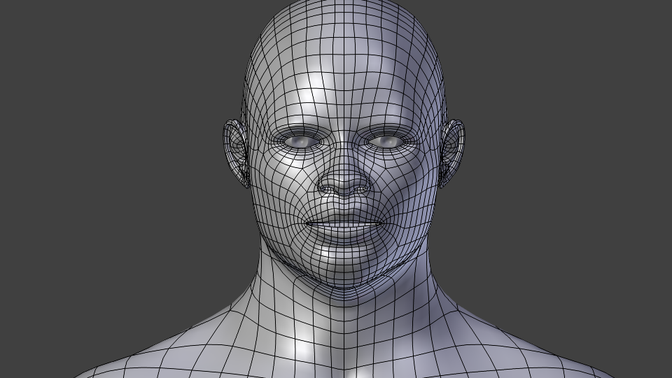 Male Character Base Mesh UV unwrapped