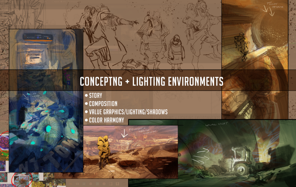 Concepting and Lighting Environments (FULL REALTIME INCLUDED)