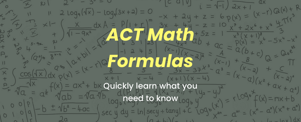 Important Math Formulas on the ACT