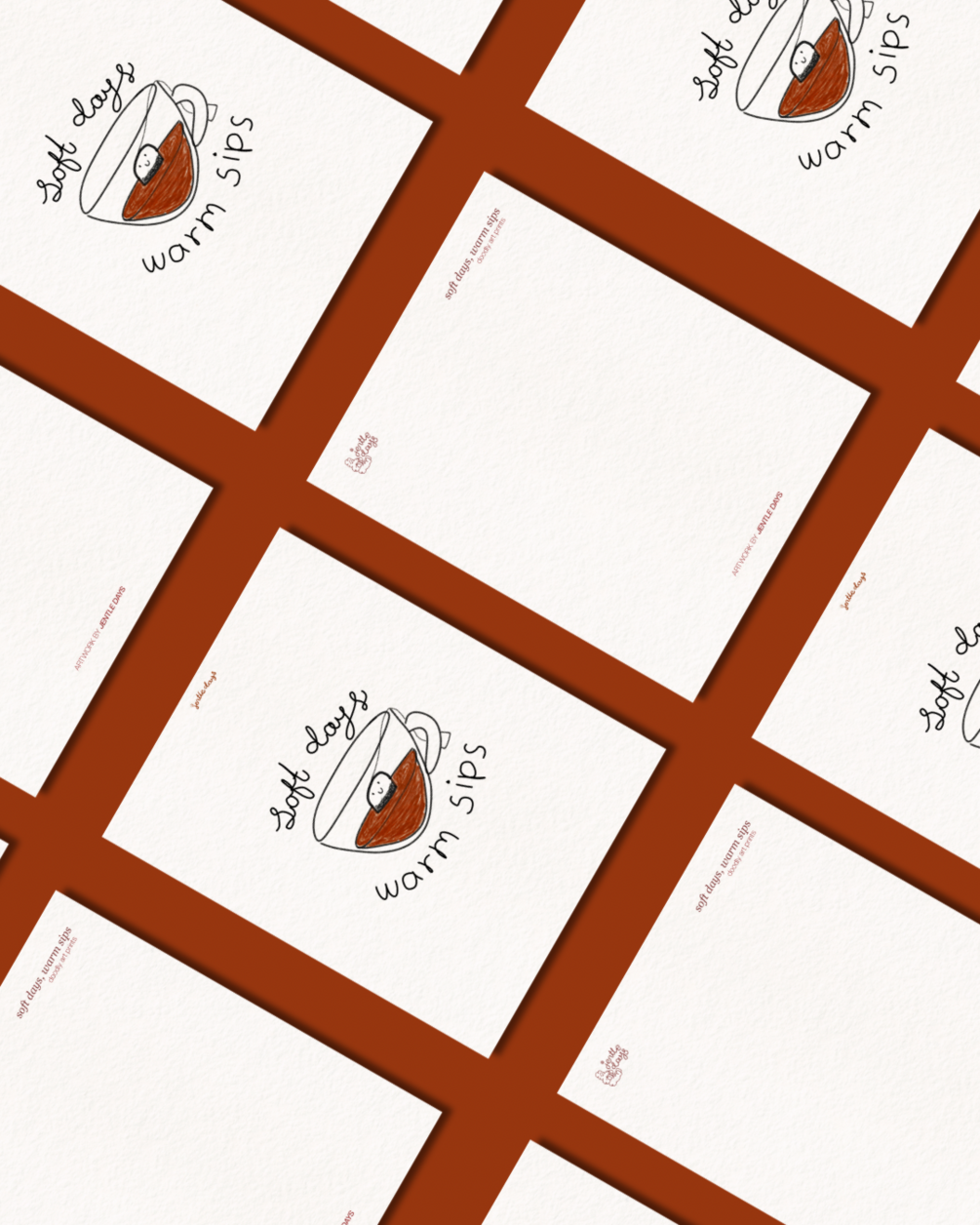 Tea Sips — Printable Postcard for Quiet Days