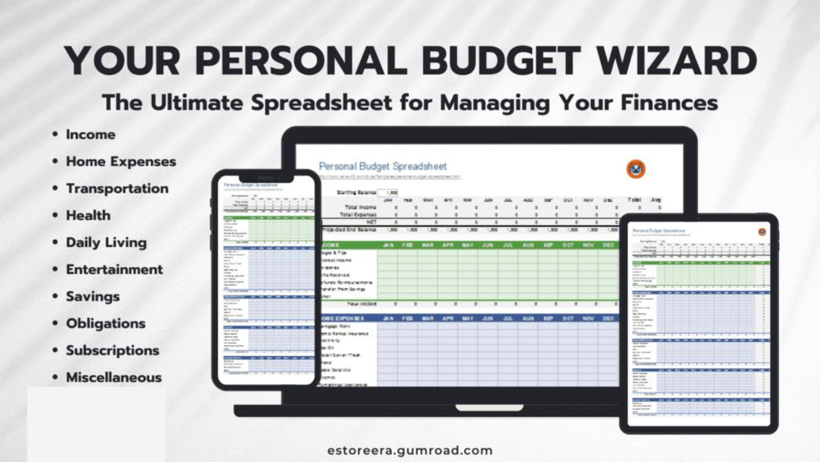 Your Personal Budget Wizard: The Ultimate Spreadsheet for Managing Your ...