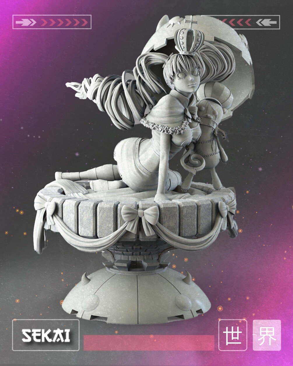 Perona Sculpture and Bust - Sekai 3D Models - Tested and Ready for 3D ...