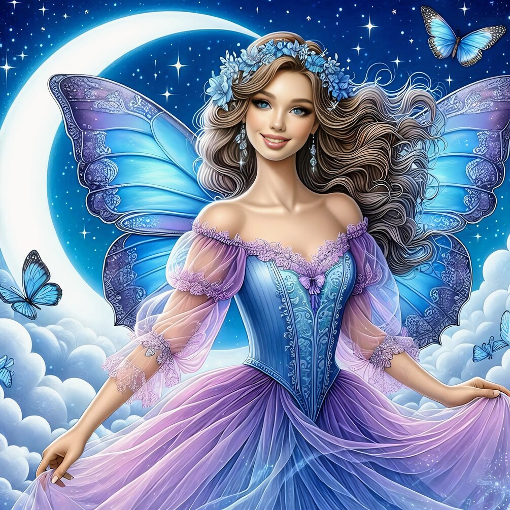 Fantasy blue fairy ref 9