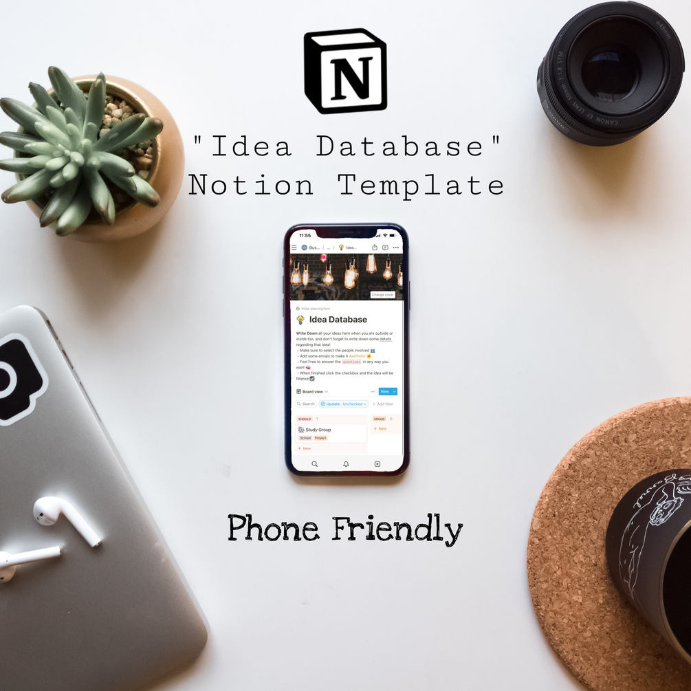 Idea Database｜ Beginners Notion Template