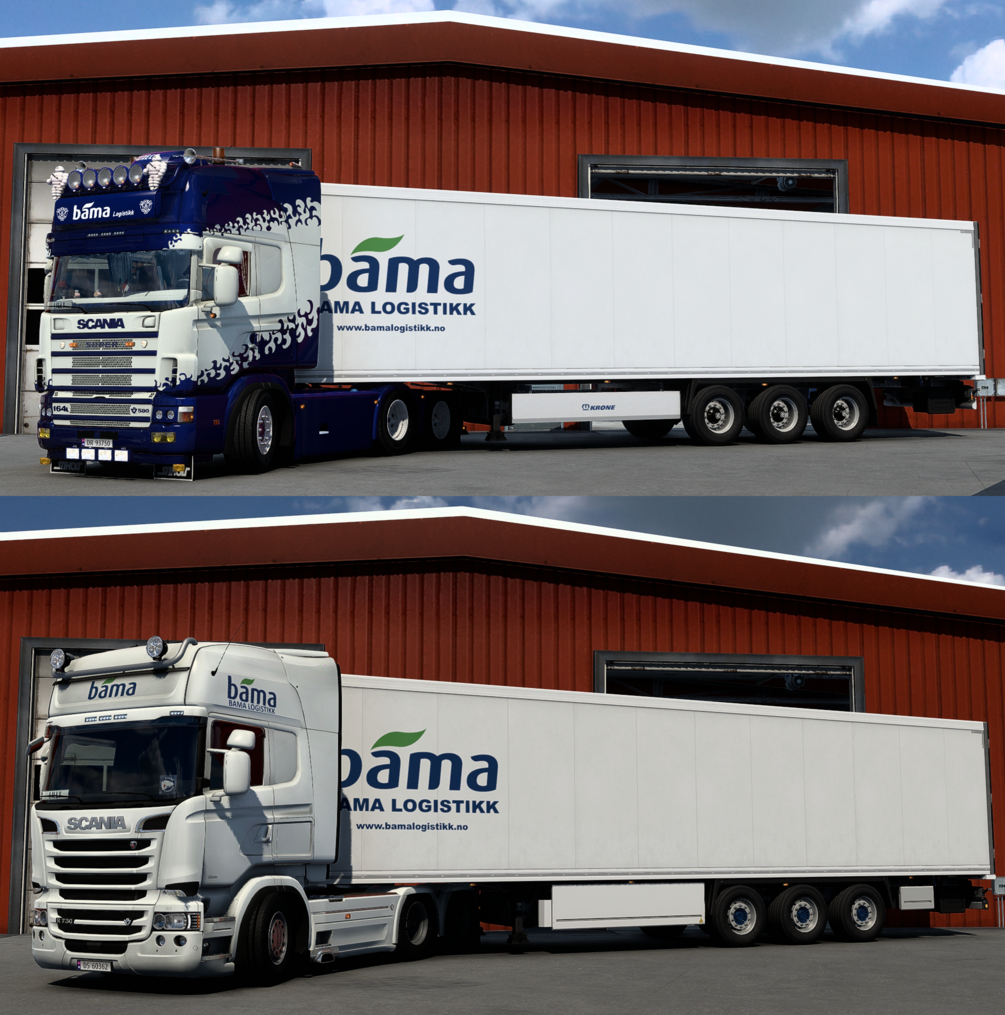 Scania RJL 4s & 6s BAMA Logistikk Blue Combo Skin Pack