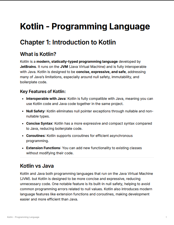 Kotlin Master Notes – Basics to Advanced