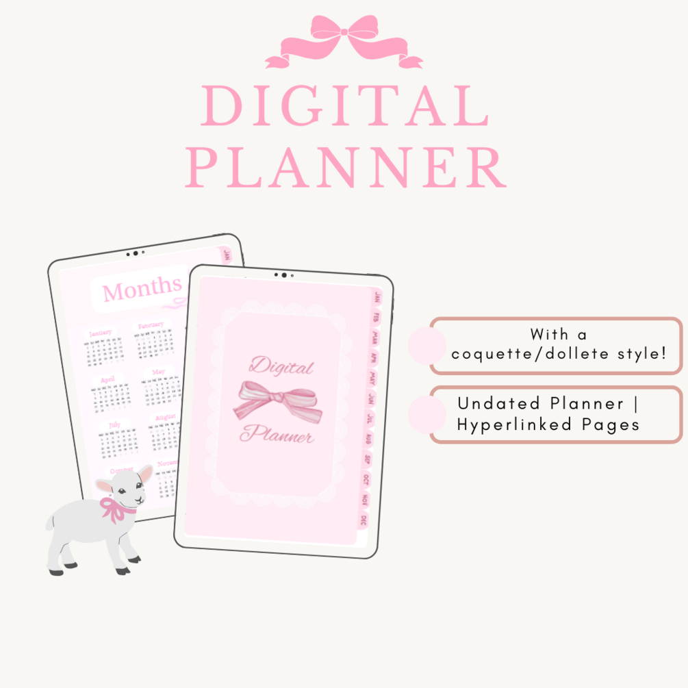 Coquette digital planner