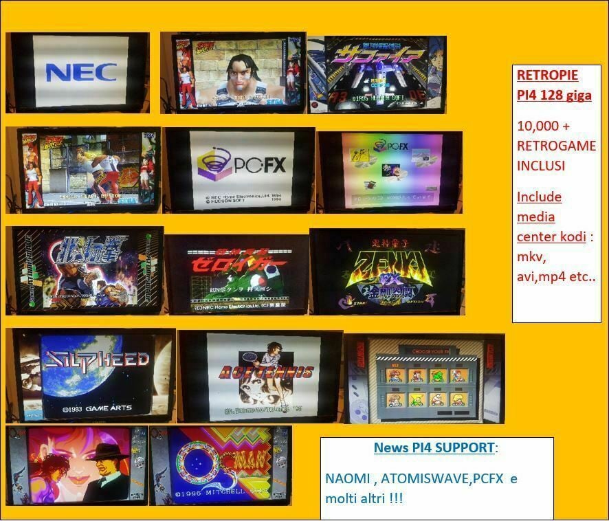 sd card 128 giga + 10,000+ games arcade/console/retro