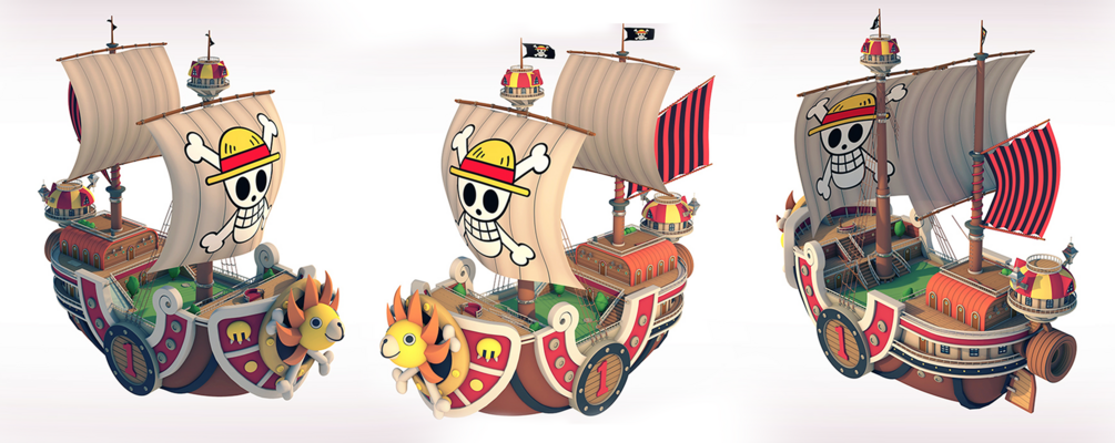 Thousand Sunny [+Mini Merry] - 3D Model