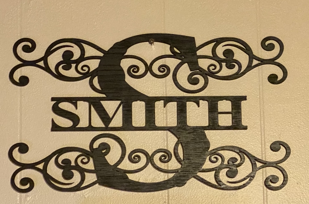 Monogram Name wall plaque