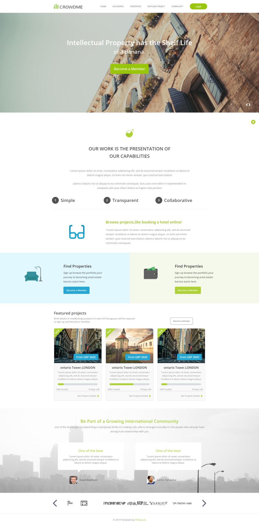 Icrowdme - Corporate Business Website Template