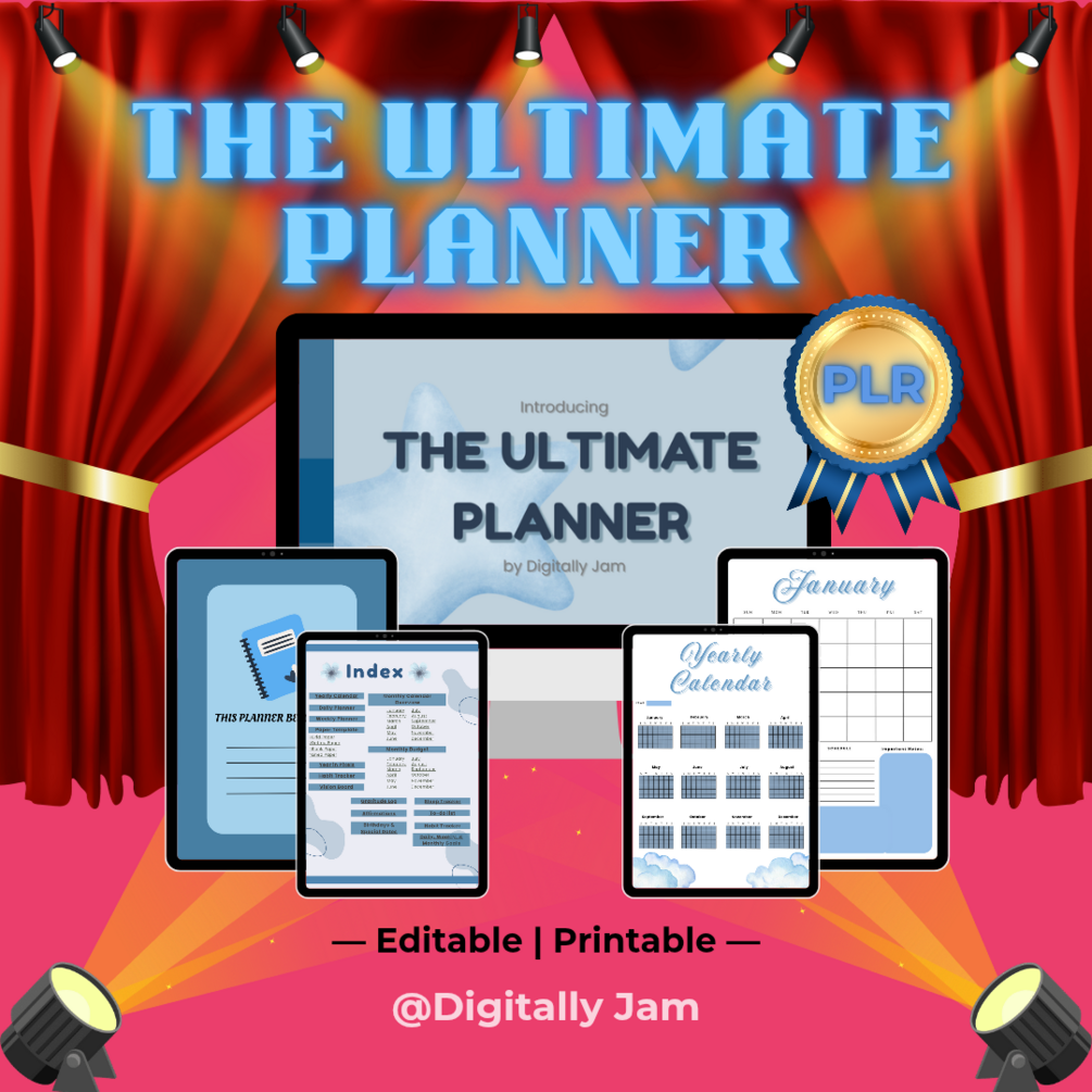 THE ULTIMATE PLANNER | CUSTOMIZABLE & PRINTABLE | LIFE-TIME ACCESS ...