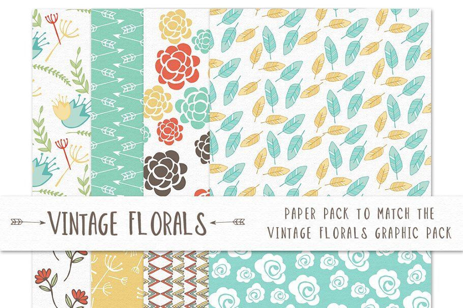 Vintage Floral Paper Pack