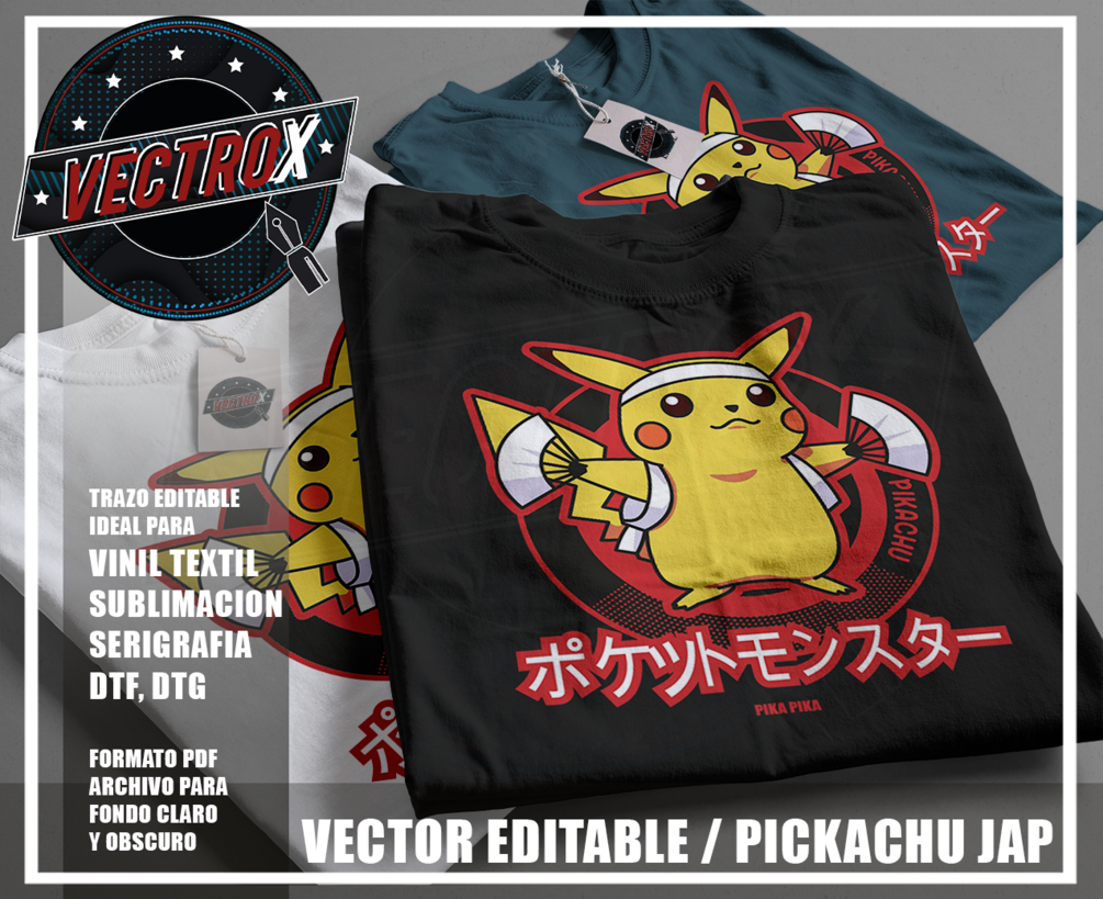 Vector Editable - Pikachu Jap