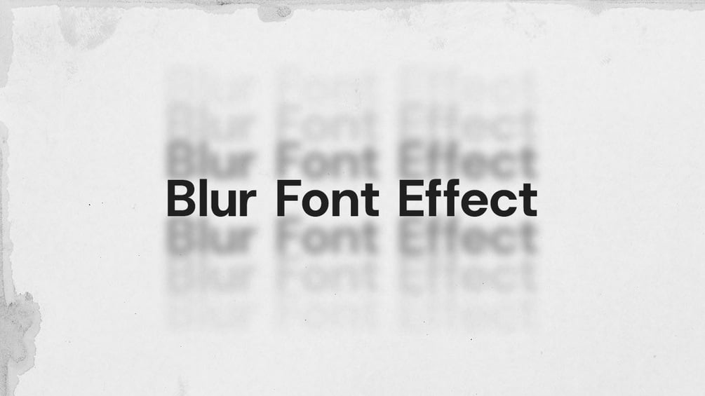 Blur Font effect Preset - for Premiere Pro
