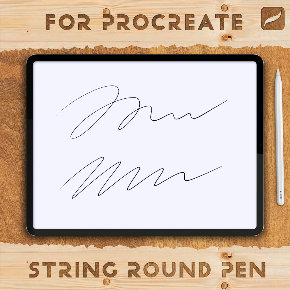 Free String Round Pen Brush for Procreate