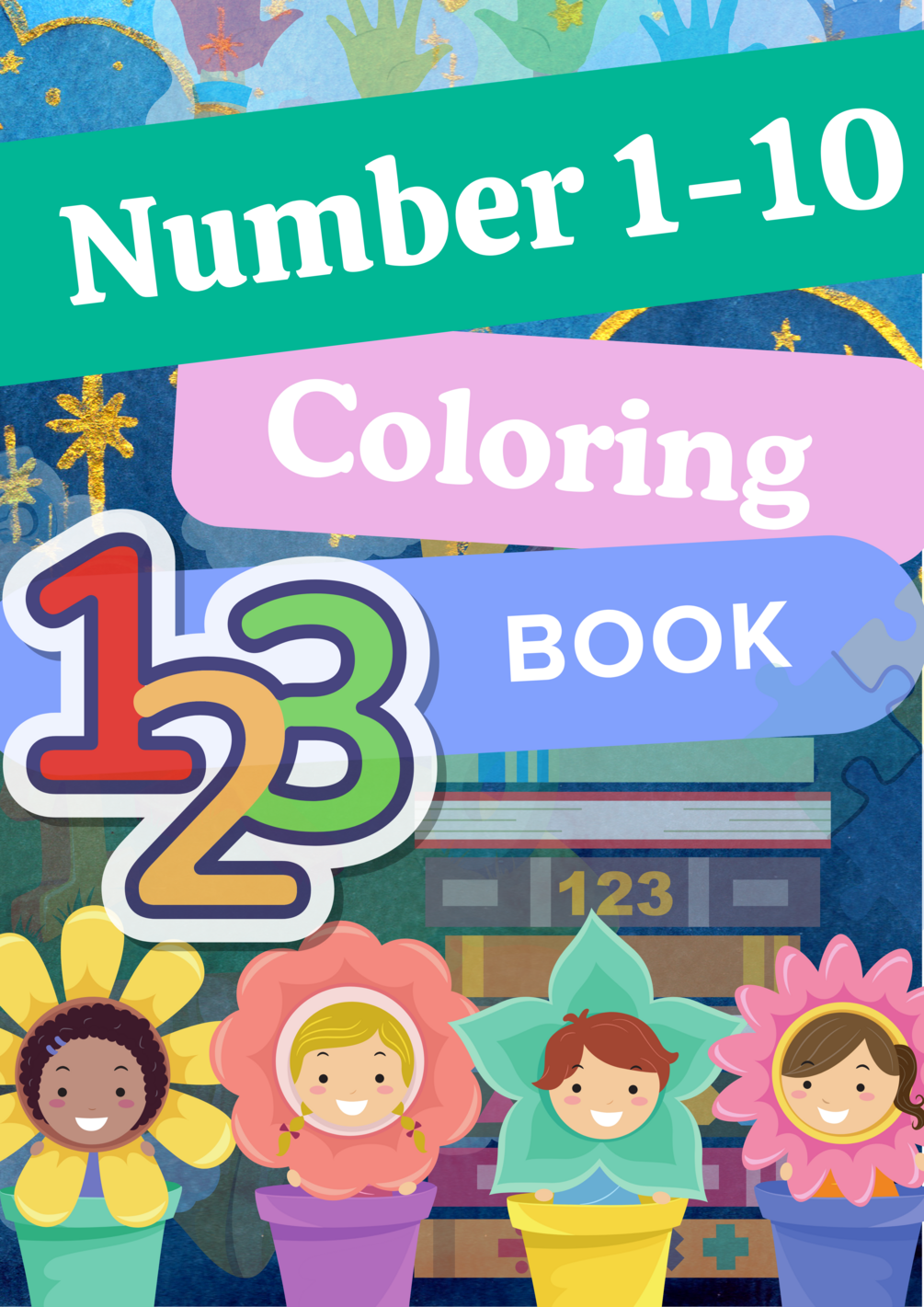NUMBER 1-10 COLORING BOOK FOR CHILDREN