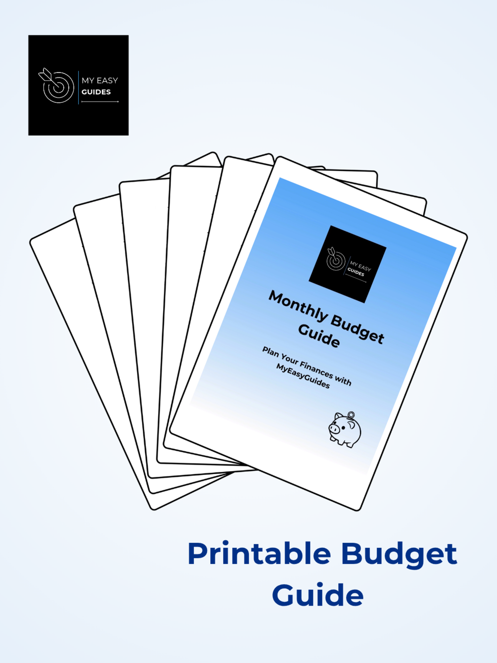 Printable Monthly Budget Planner 2025 in English & Spanish.